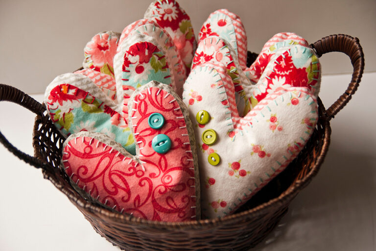 My Funky Valentines: Free Stuffed Heart Pattern - Lella Boutique