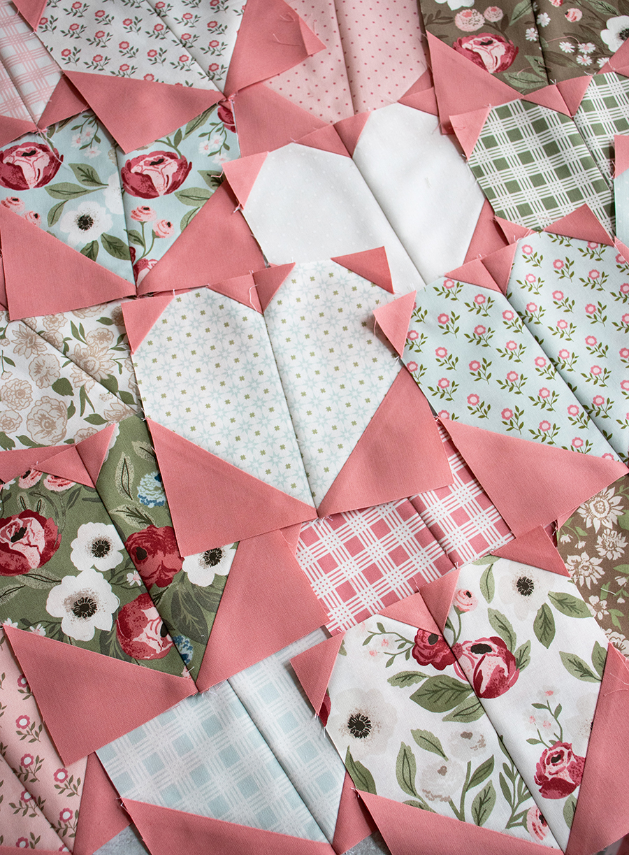 "Love Day" Heart Quilt in Pink - Lella Boutique