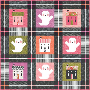 Ghost Town Halloween Quilt in Hey Boo Fabric - Lella Boutique
