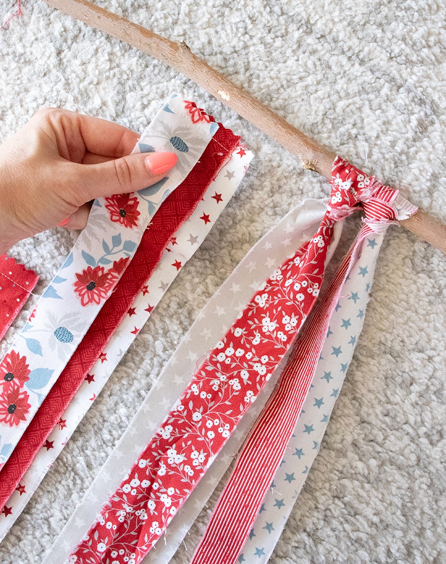 Scrappy Rag Flag in Old Glory Fabric - Lella Boutique