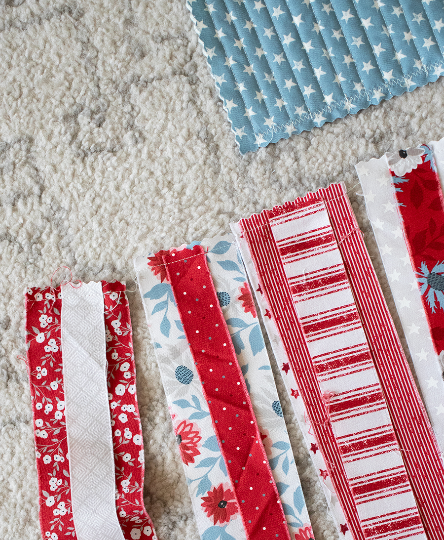 Scrappy Rag Flag in Old Glory Fabric - Lella Boutique