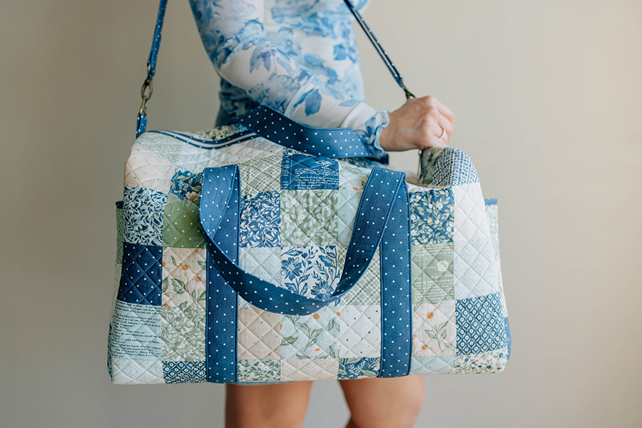 Patchwork Duffle in True Love Fabric - Lella Boutique